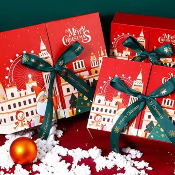 Tiktok trend 2024 custom folding Christmas eve gift boxes packaging ...
